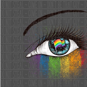Awareness Ribbon Eye Design - Pride Flag | Instant Download ...