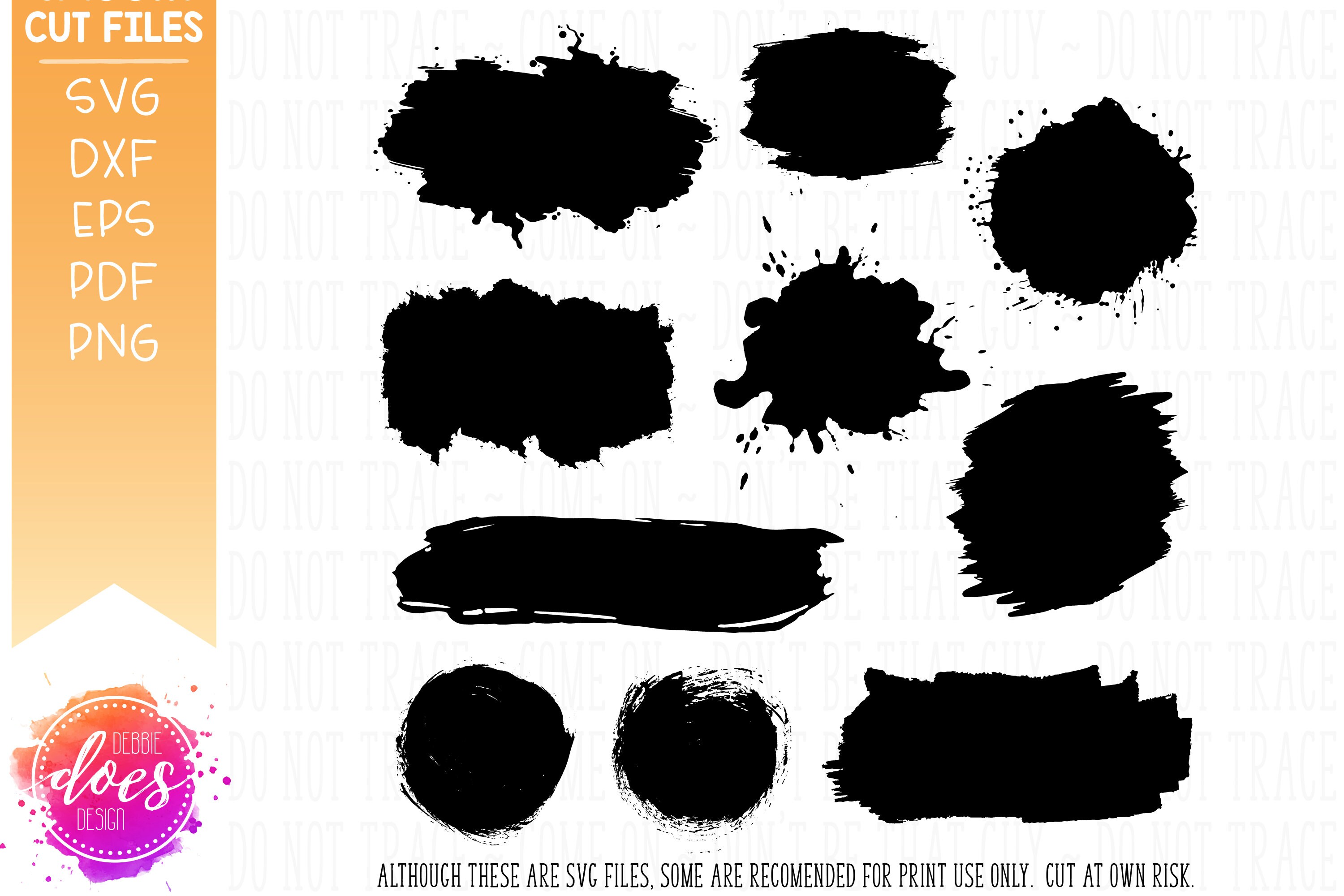 Paint Blotch Splash Set SVG Digital Cut File Wood Sign | Etsy