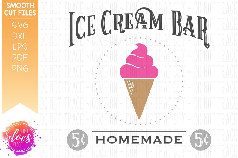 Ice Cream Bar With Dots SVG Digital Cut File Wood Sign - Etsy
