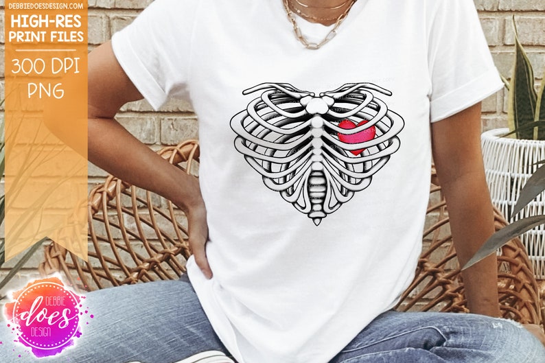 Heart Rib Cage Heart Sublimation/printable Design - Etsy