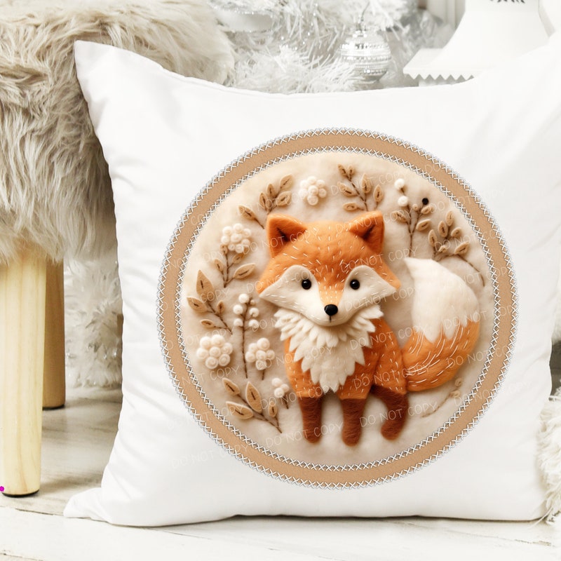 Fox Applique Design - Etsy