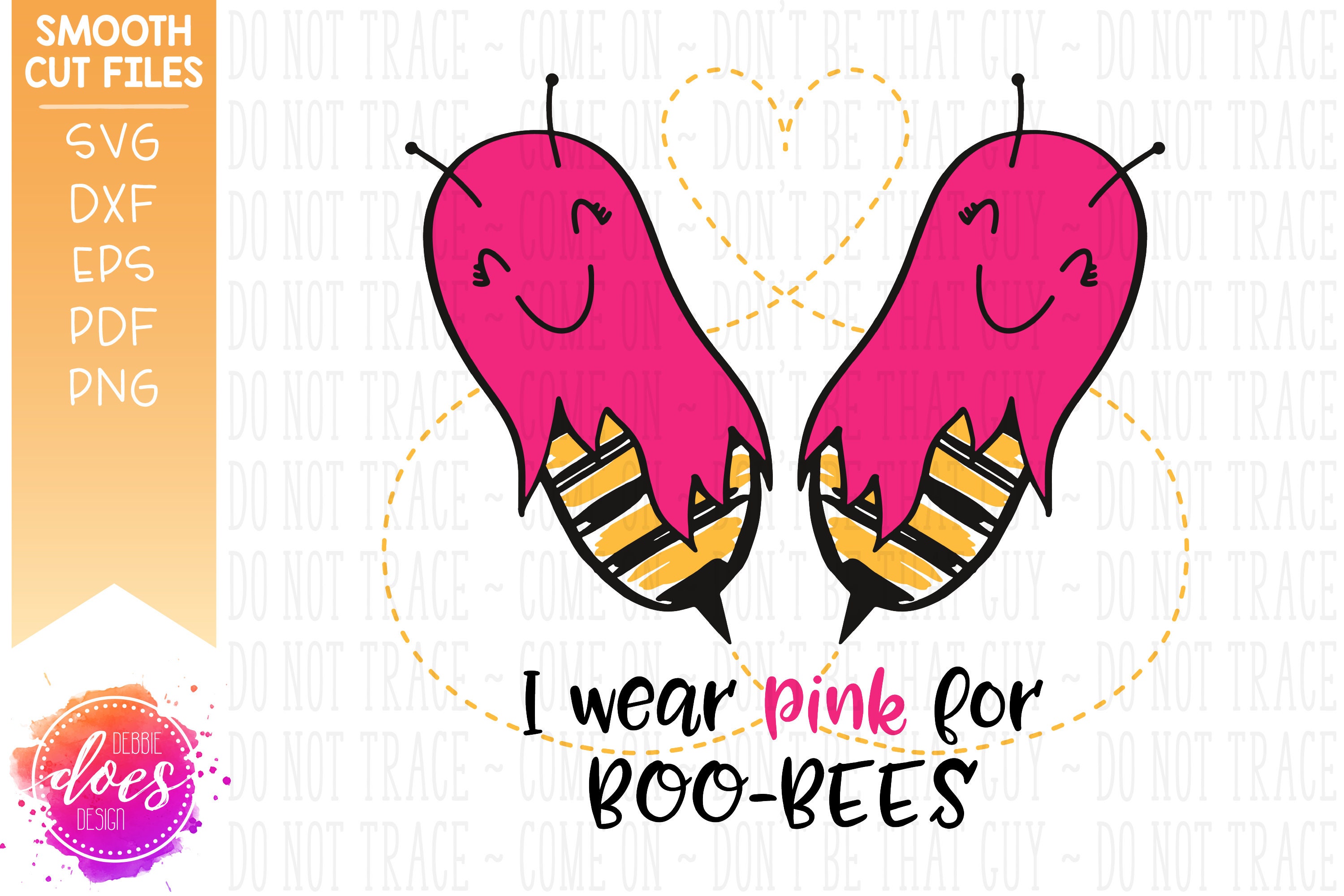 I Wear Pink for Boo-Bees Breast Cancer Bee Ghosts SVG | Etsy