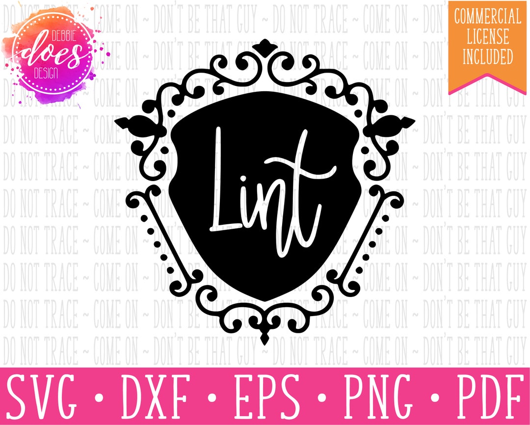 Lint Jar/lint Trap Label Design SVG Digital Cut Files Svg Vinyl Decal ...