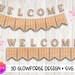 Welcome Banner 2 Versions One Piece Curved or Separated - Etsy