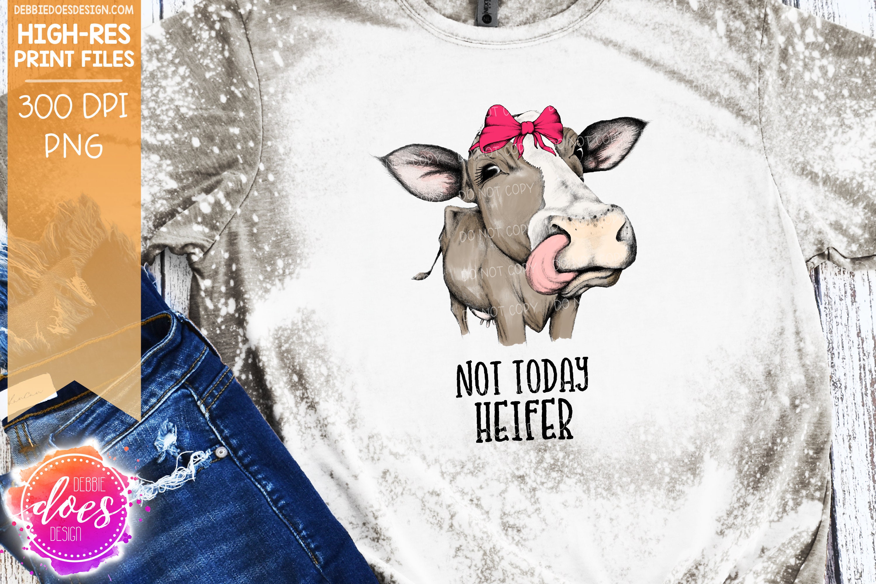 Not Today Heifer Hand Drawn Cow Print Instant Download - Etsy