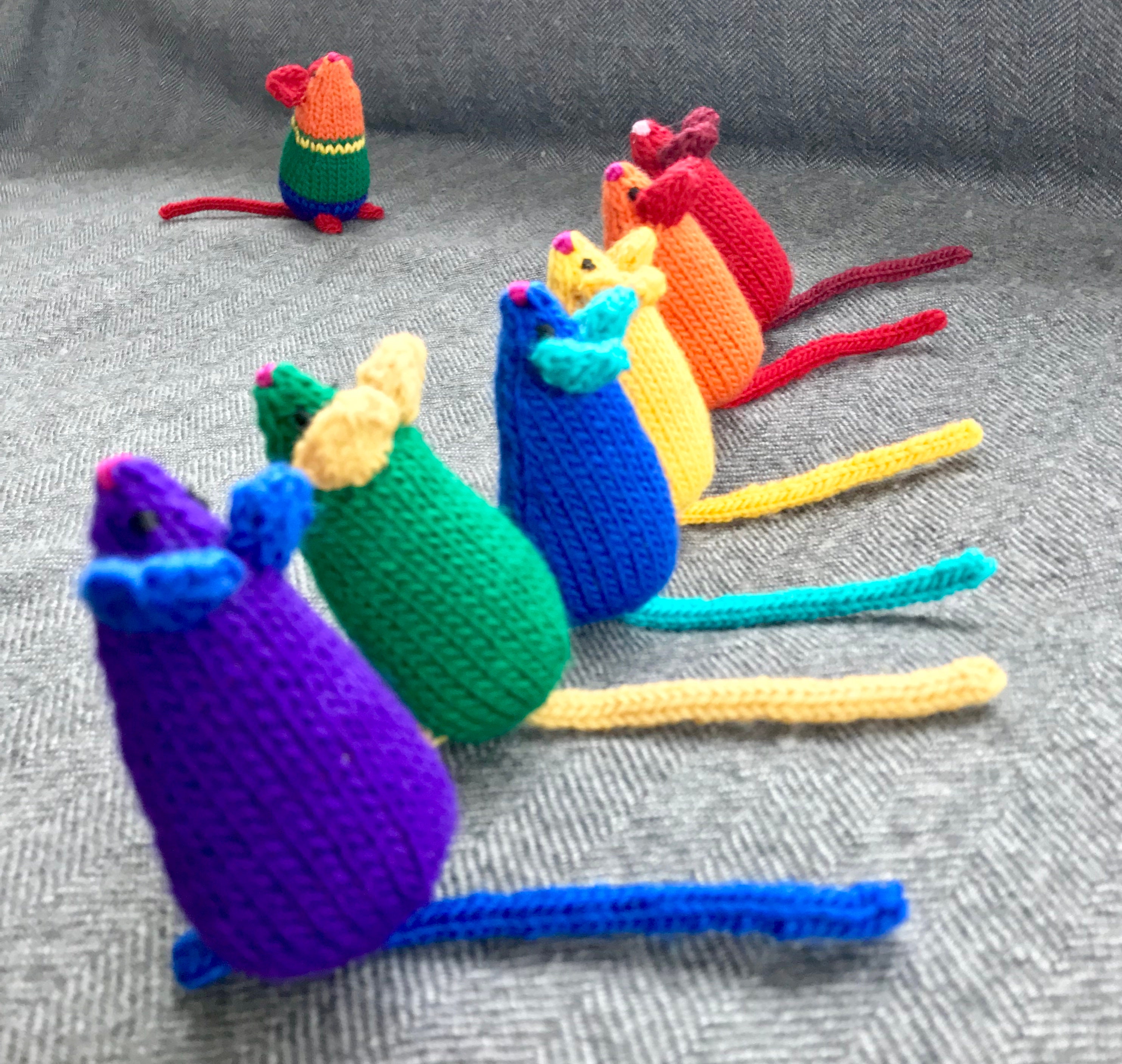 Catnip Mice in Rainbow Colors | Etsy