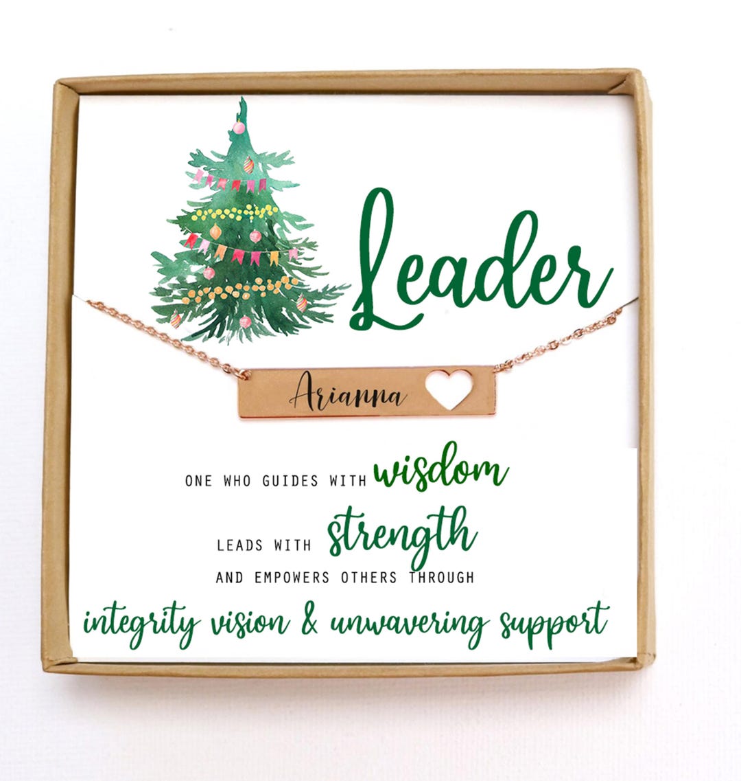 Personalized Leader Gift: Engraved Bar Necklace, Mentor Thank You - Etsy