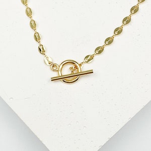 24k Gold Filled Toggle Chain Necklace, Gold Necklace, Mariner Necklace ...
