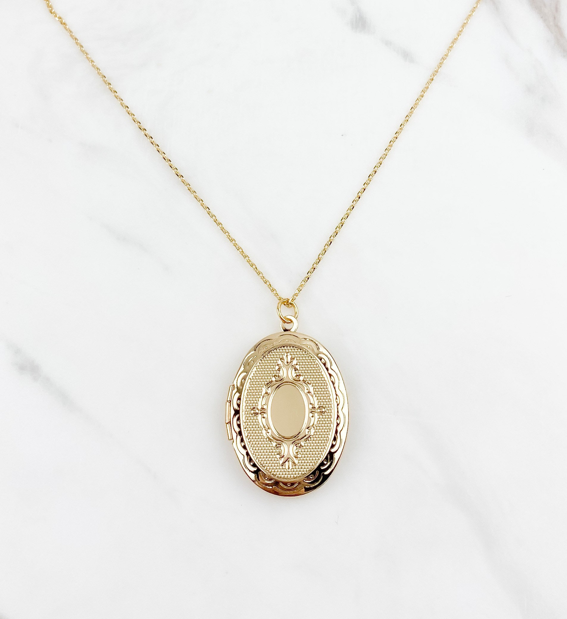 Large Locket necklace oval Locket necklace gifts for her birthday gift locket gold plated locket necklace jewelry gifts Etsy