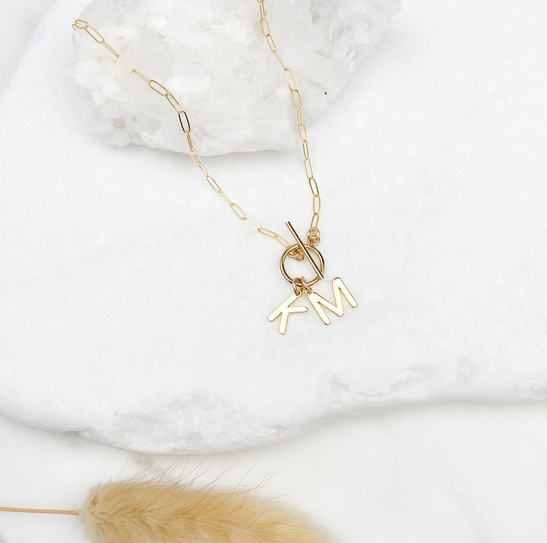 14k Gold Filled Paperclip Chain Necklace With Mini Toggle - Etsy