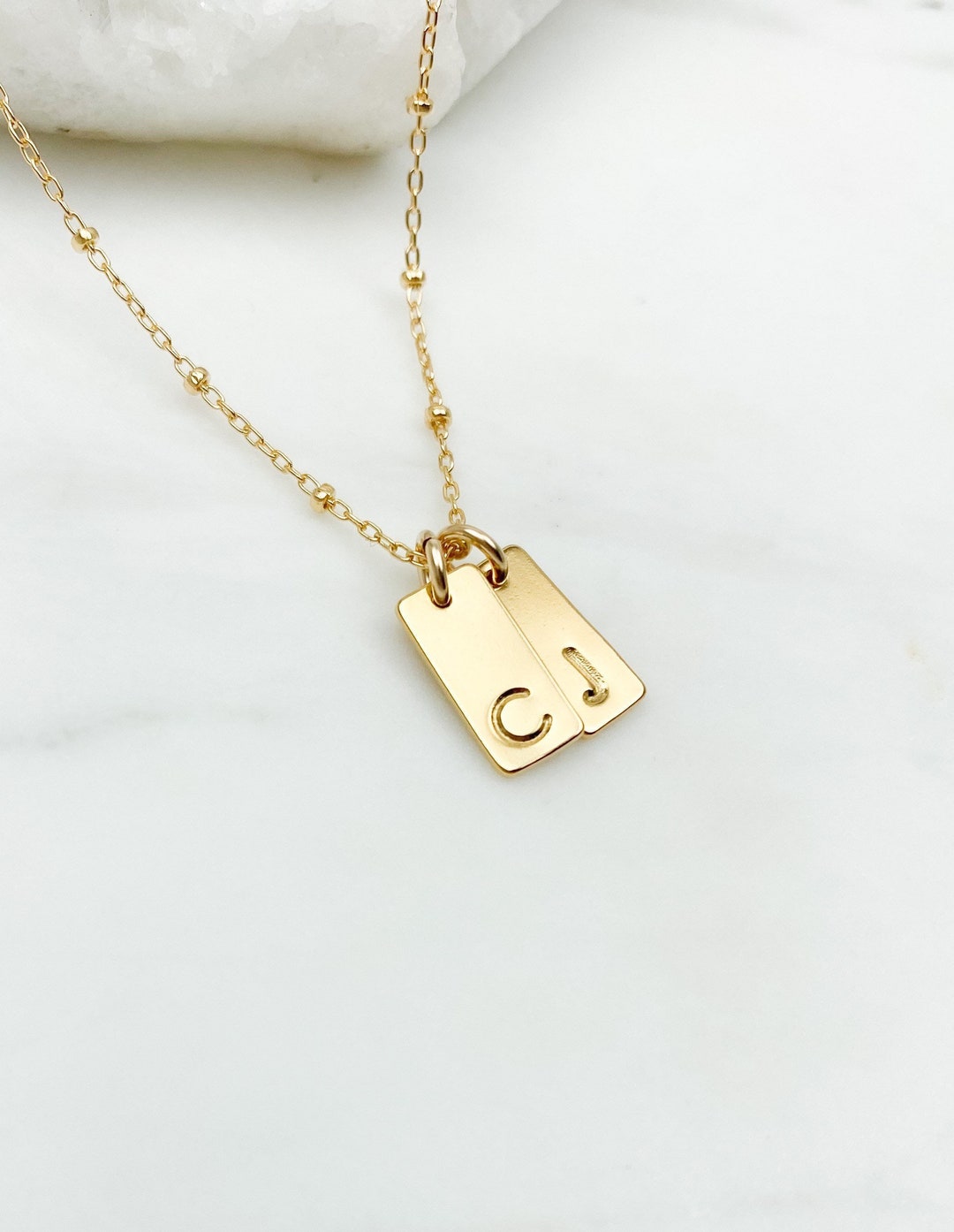 Mini initial necklace store