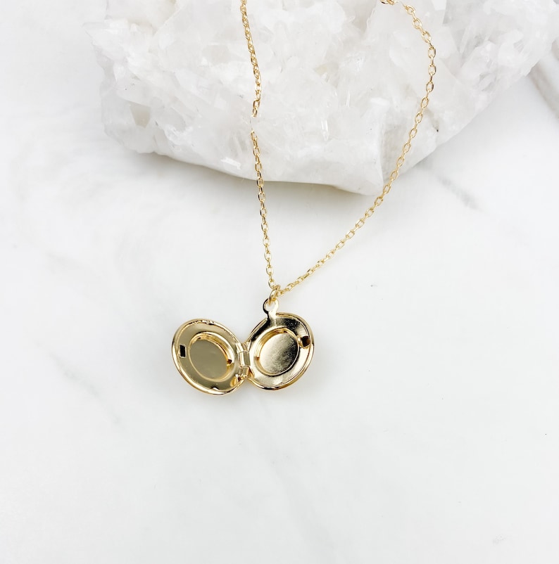 Locket Necklace Moon Locket Necklace Gifts for Her Birthday - Etsy