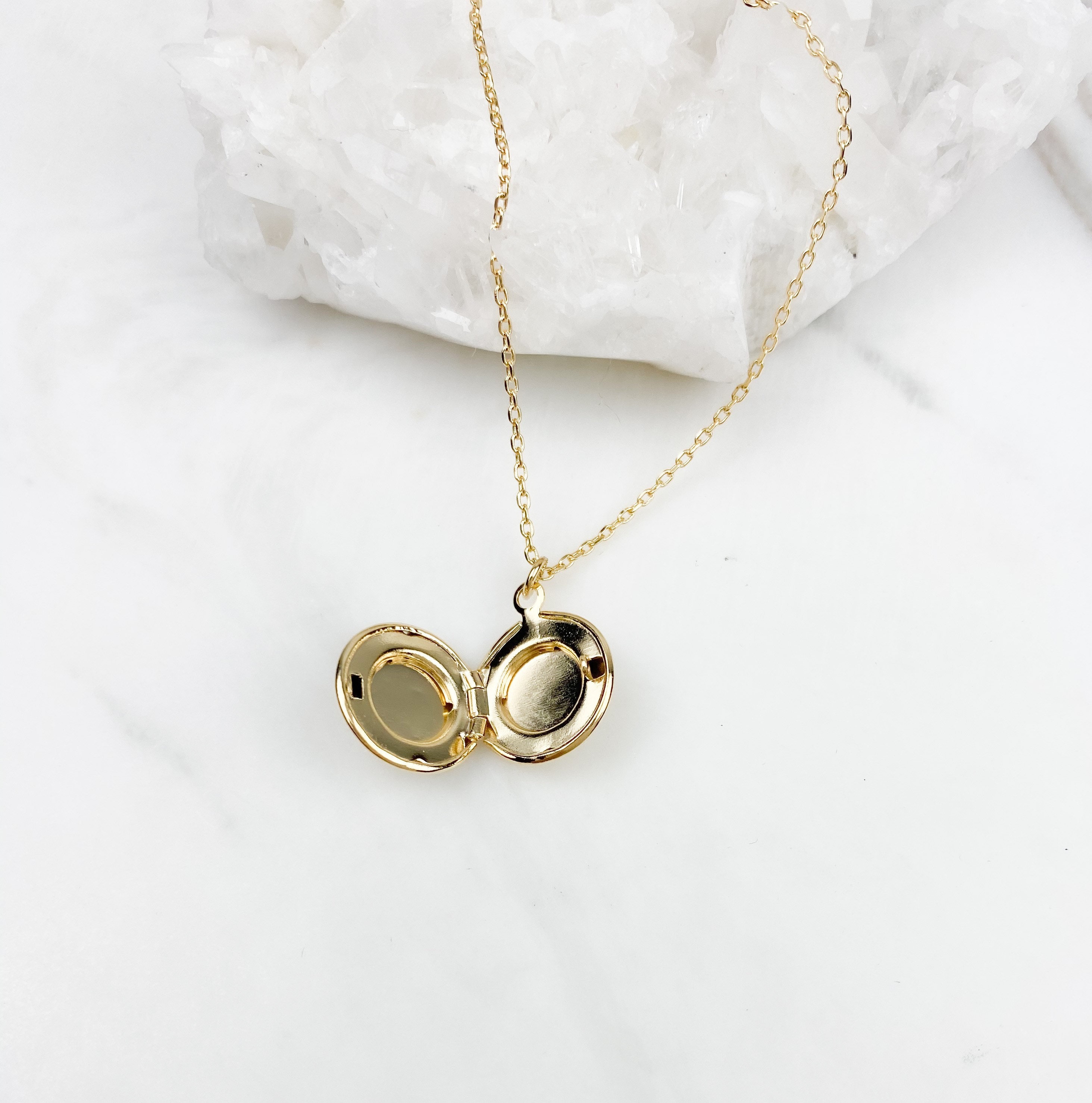 Locket Necklace Moon Locket Necklace Gifts for Her Birthday - Etsy