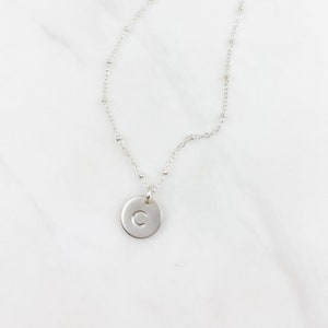 Sterling Silver Initial Necklace, Personalized Initial Necklace Gift ...