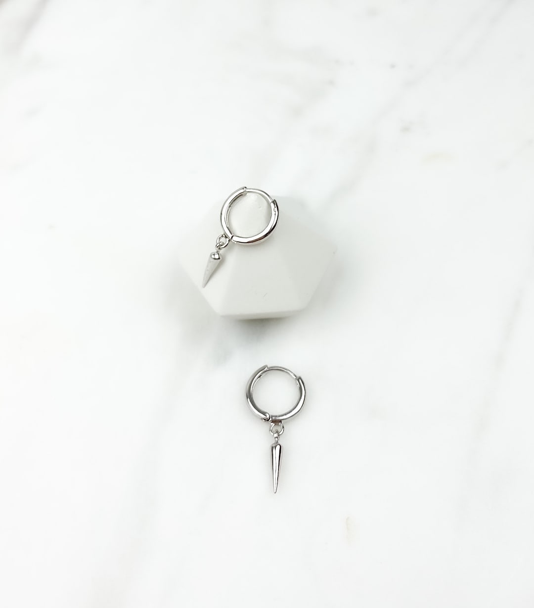 Small Spike Earrings, Tiny Spike Earrings, Hoop Earrings, Birthday ...