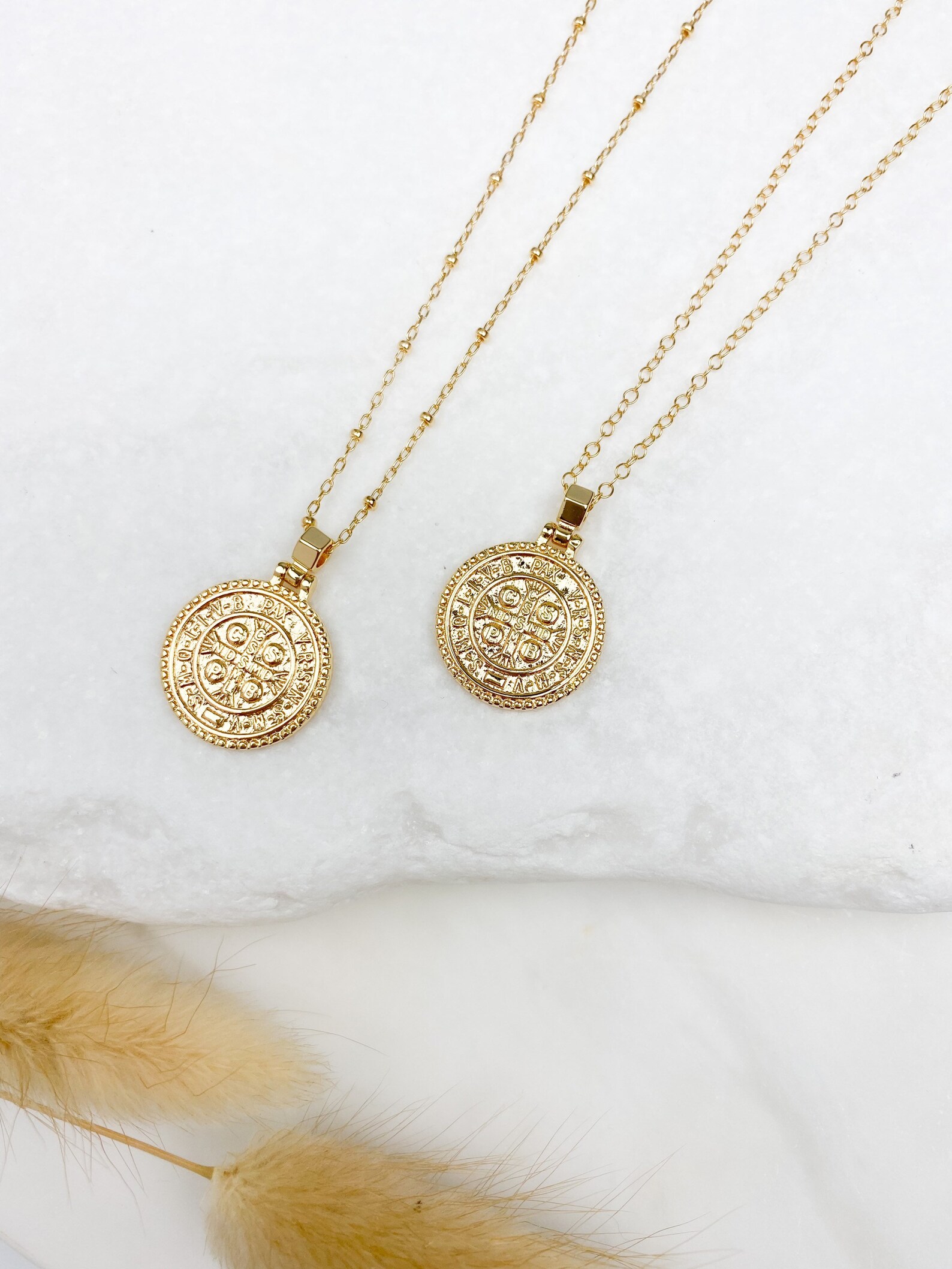Gold Filled St Benedict Necklace Women Cross Necklace Gold - Etsy