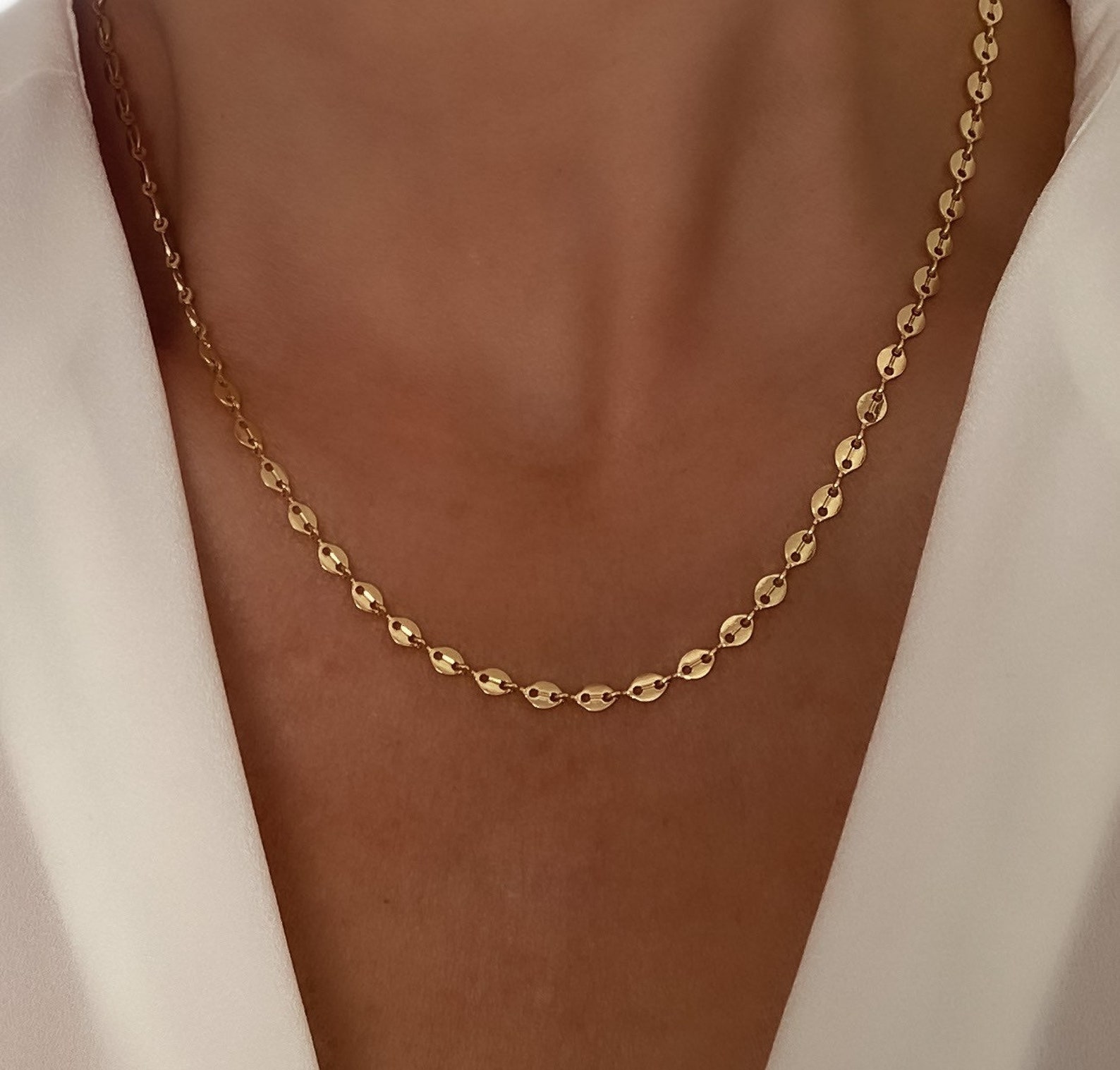 24k Gold Filled Necklace Gold Necklace Dainty Necklace - Etsy