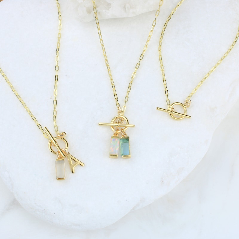 Solid Gold Paperclip Necklace With Toggle Clasp - Etsy