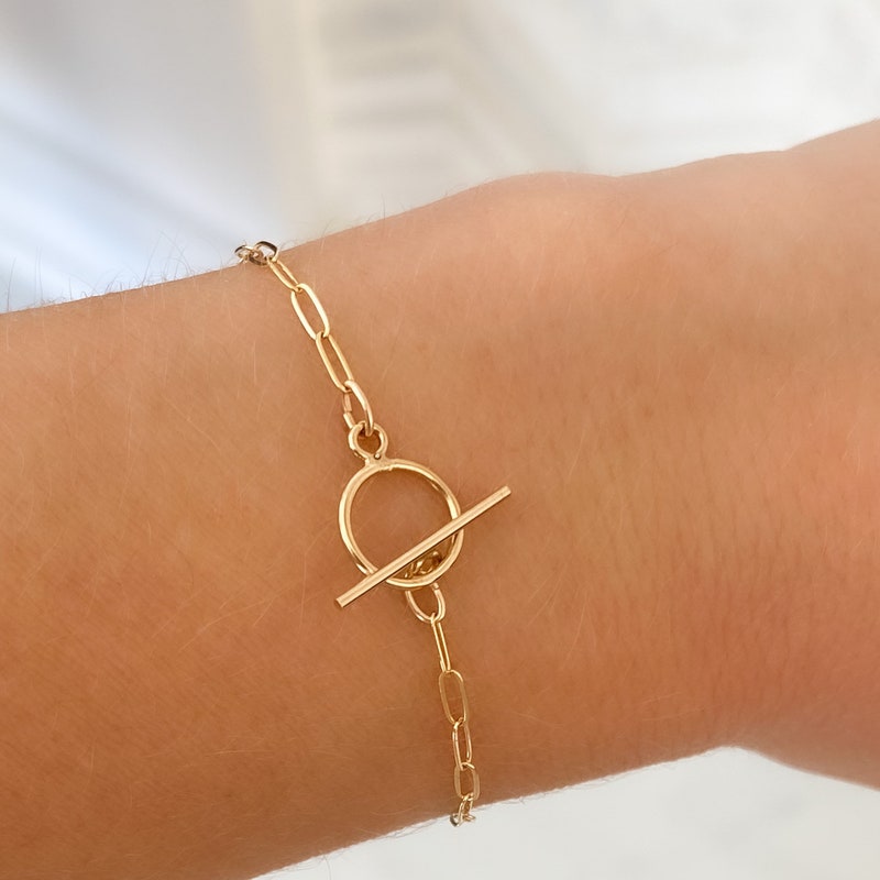 Gold Toggle Bracelet - Etsy