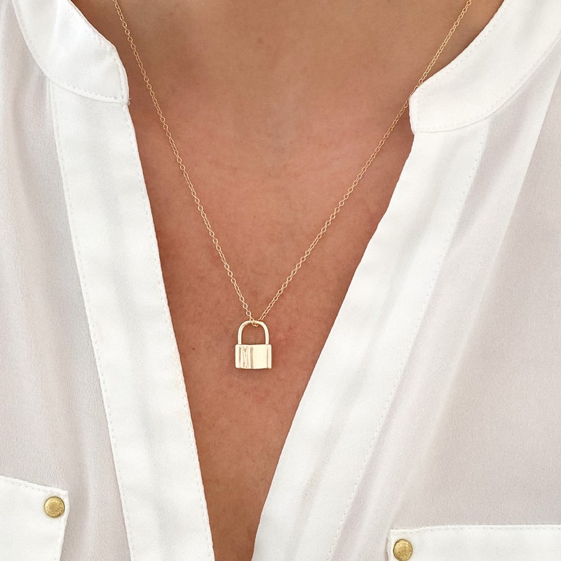 Padlock Necklace - Etsy