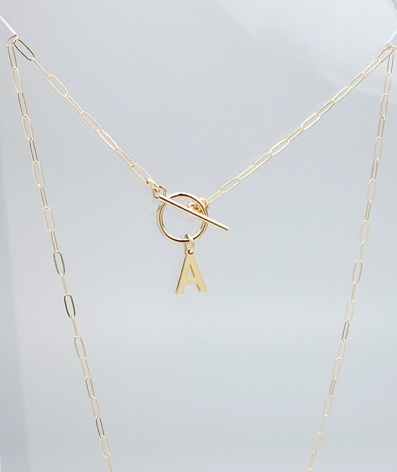 14k Gold Filled Paperclip Chain Necklace With Mini Toggle - Etsy