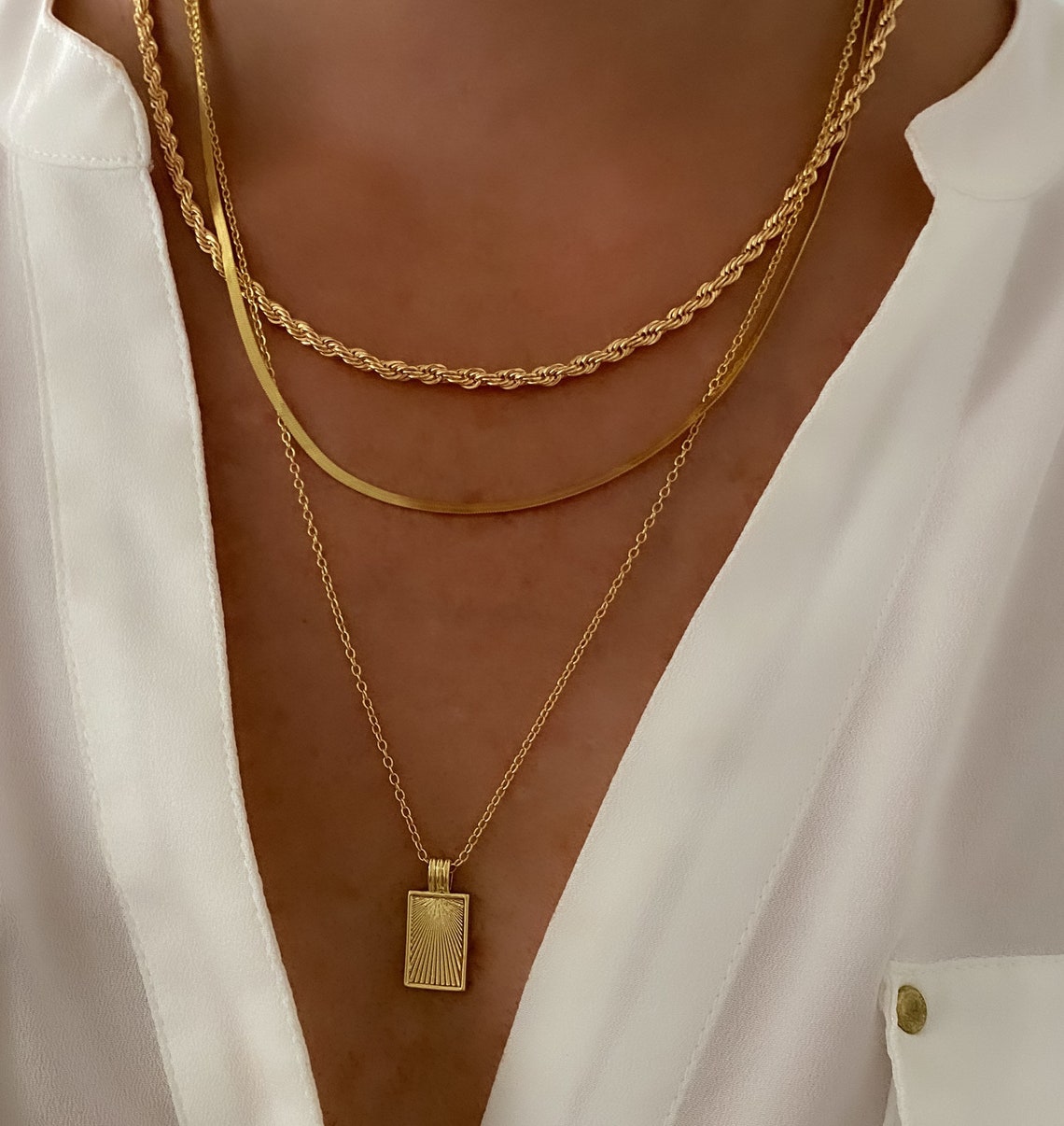 Necklace Set Gold Gold Necklace Gold Necklace Dainty - Etsy