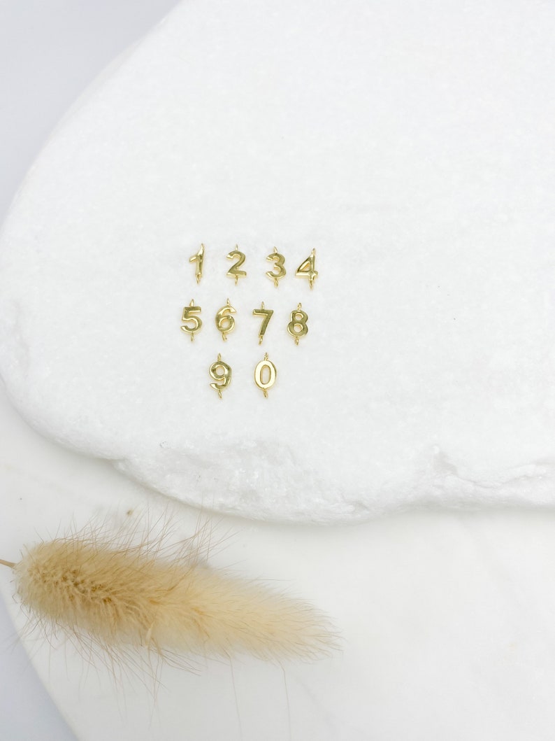 Number Necklace, Gold Necklace, Silver Necklace, Dainty Necklace ...