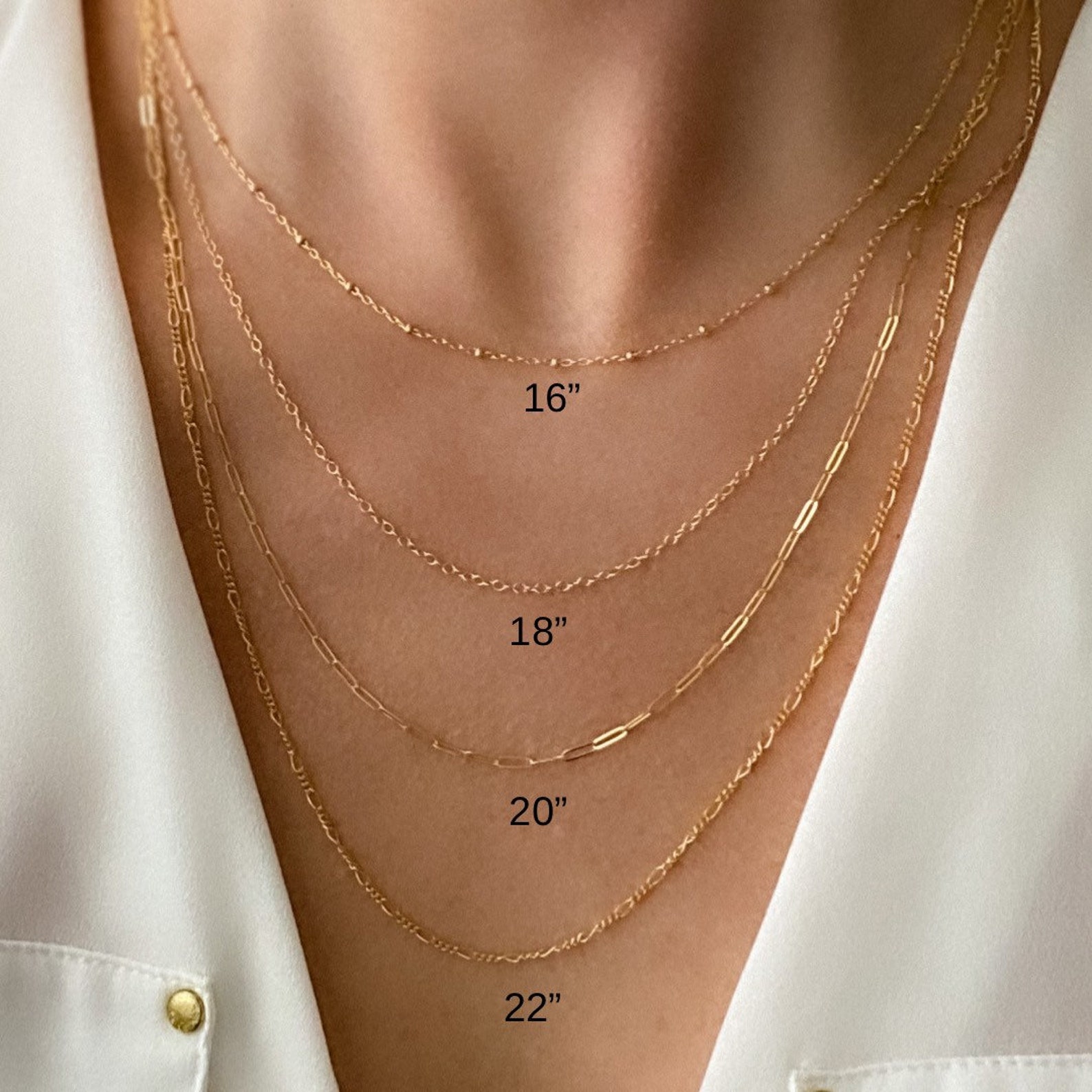 14k Gold Filled Necklace Gold Necklace Dainty Jewelry - Etsy