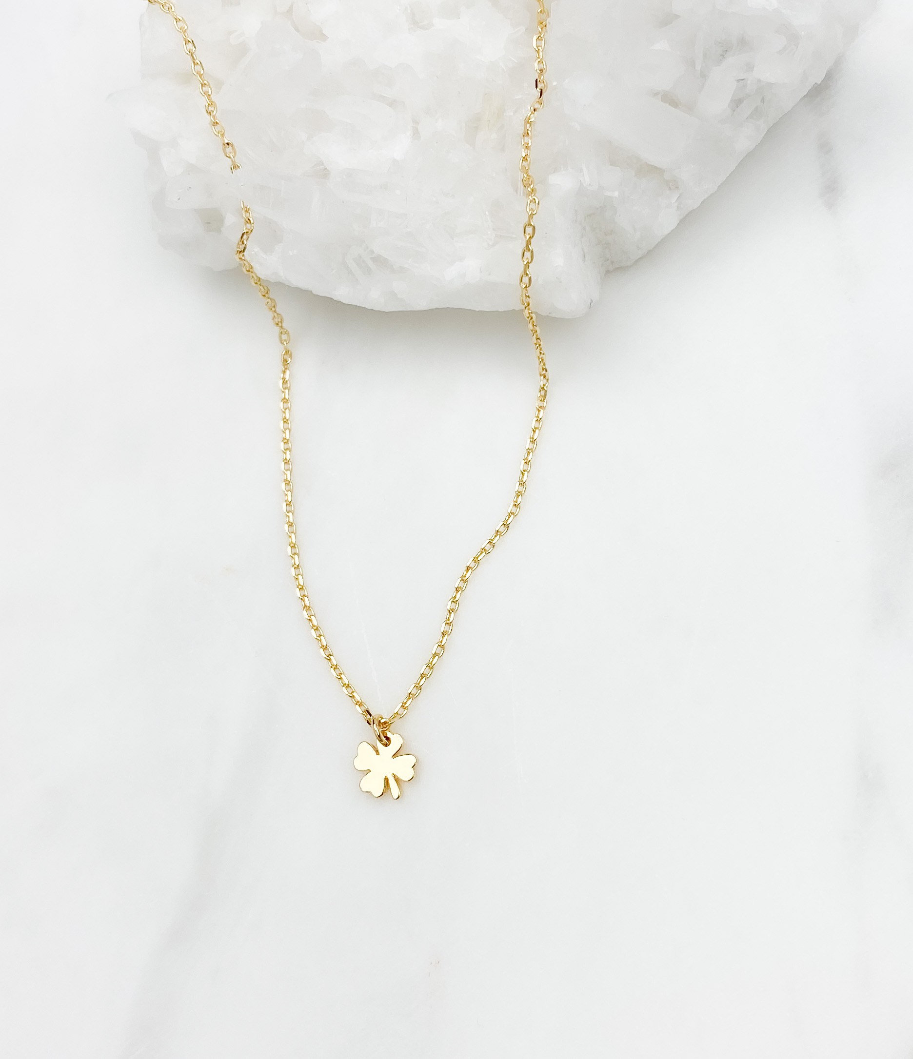 Good Luck Necklace Gold Necklace Dainty Gold Necklace | Etsy