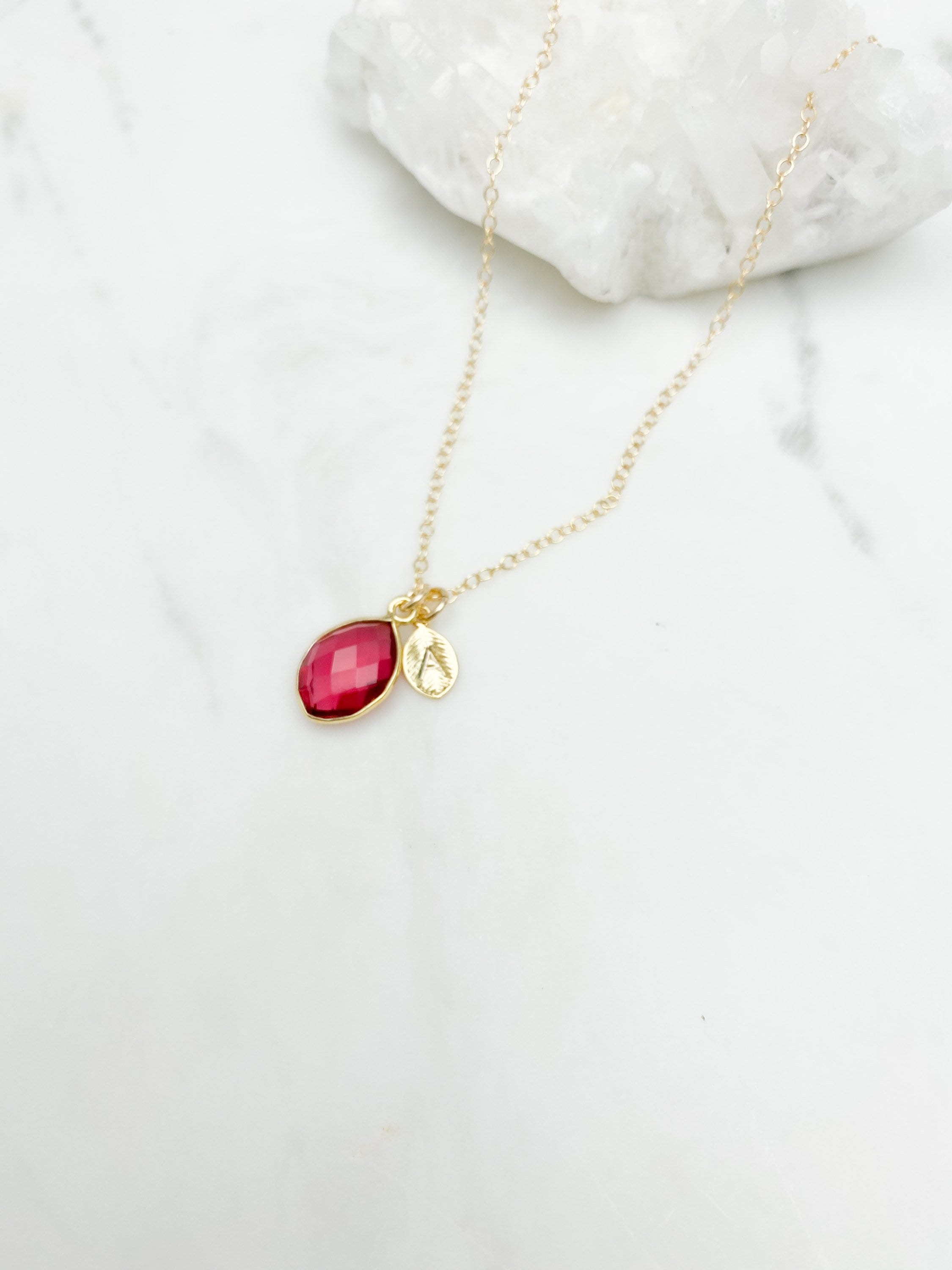Ruby Birthstone Jewelry Necklace Necklaces for Women Dainty - Etsy UK