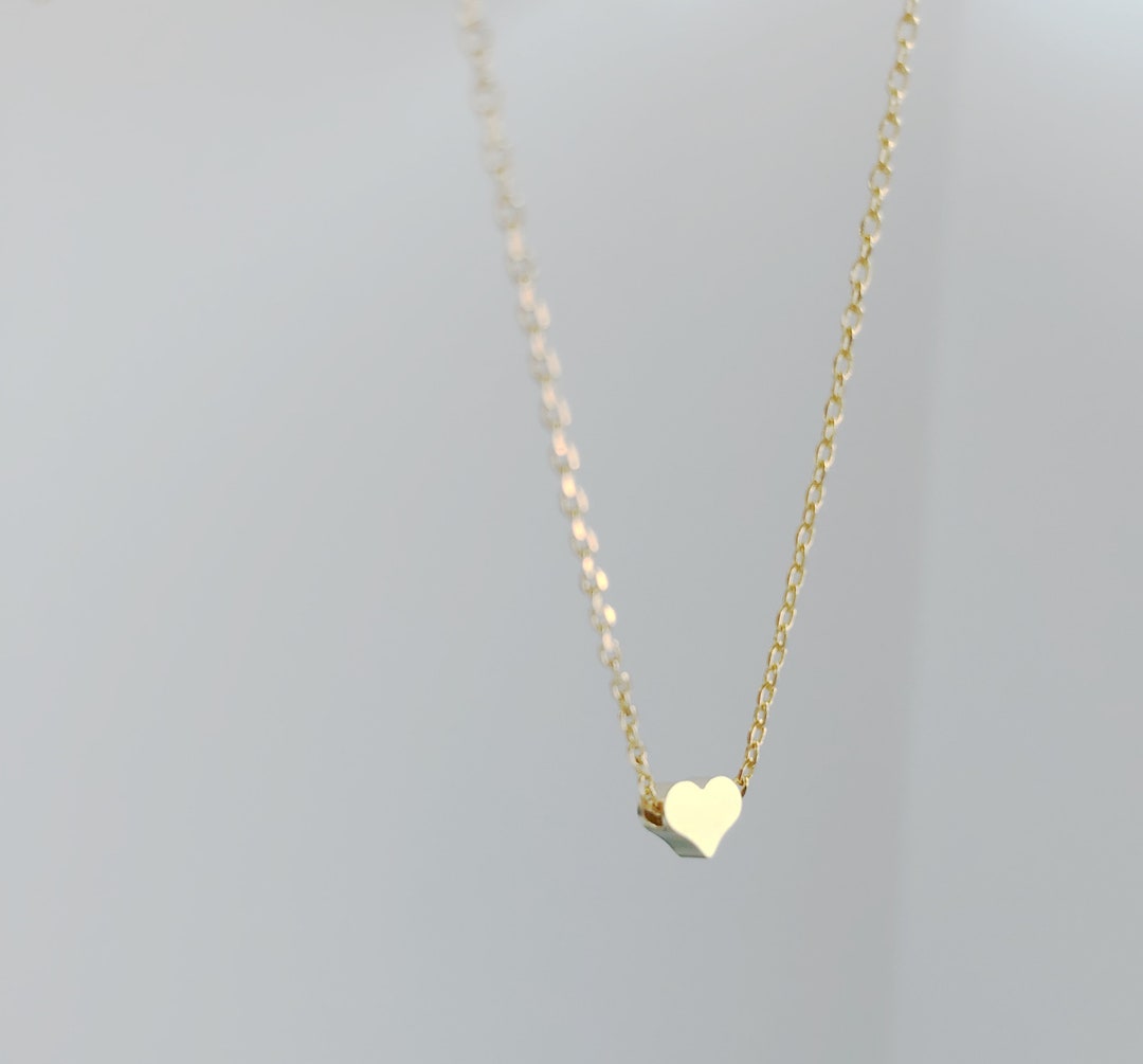 Dainty Necklace, Gold Heart Necklace, Dainty Jewelry, Gift for Her ...