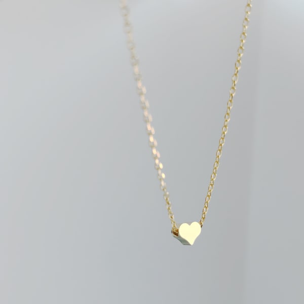 Simple Gold Heart Necklace - Etsy
