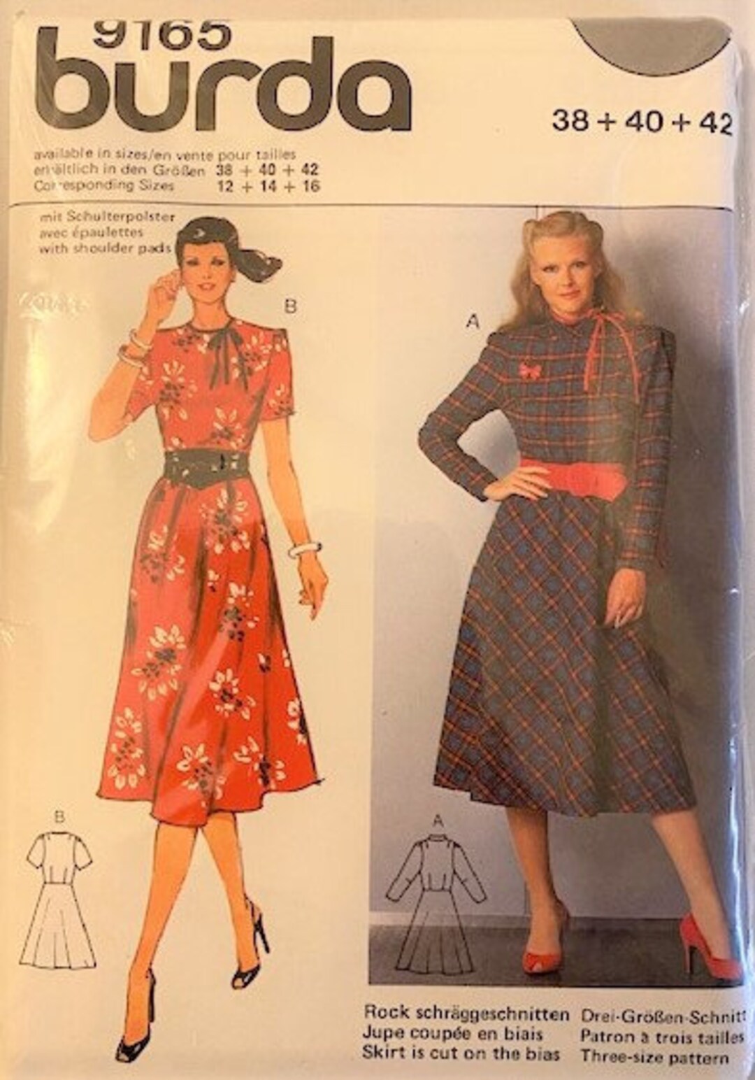 Vintage '80s Burda Sewing Pattern for Dress Sizes 8 10 - Etsy