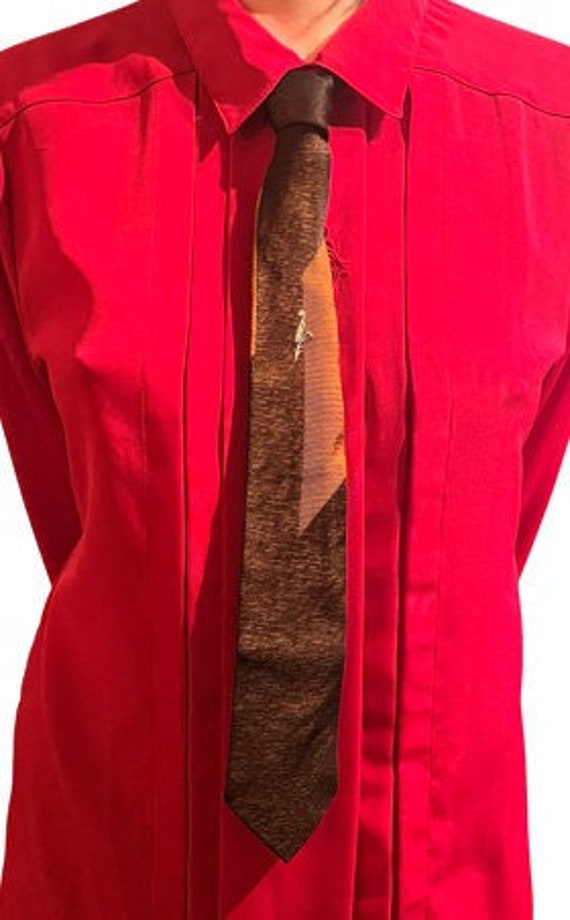 vintage '50s skinny tie in neutral colors by Tie Rak - Gem
