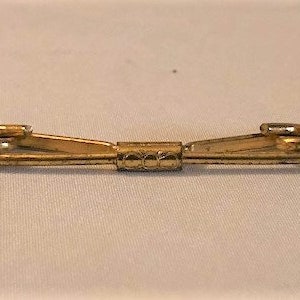 Vintage '30s Gold Collar Clip With Etched Circles - Etsy