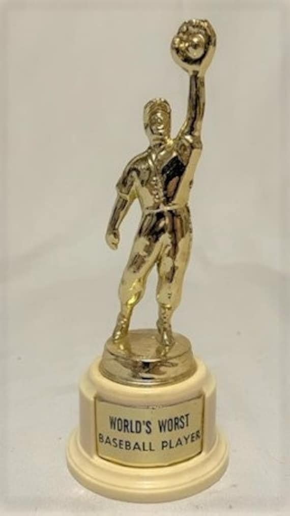 Vintage world's Worst Baseball Player Trophy | Etsy