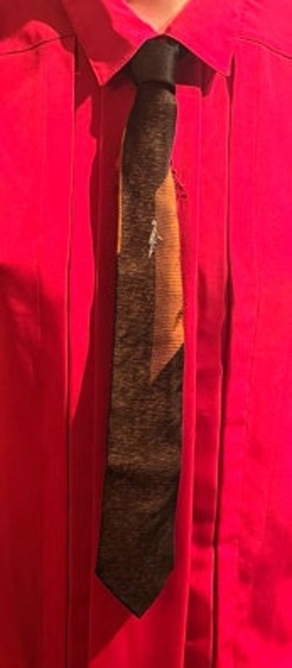 vintage '50s skinny tie in neutral colors by Tie Rak - Gem