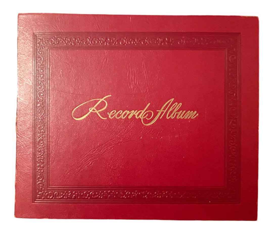 Vintage '50s Decca Red Bound Record Album, Filled With Fifteen 45 ...