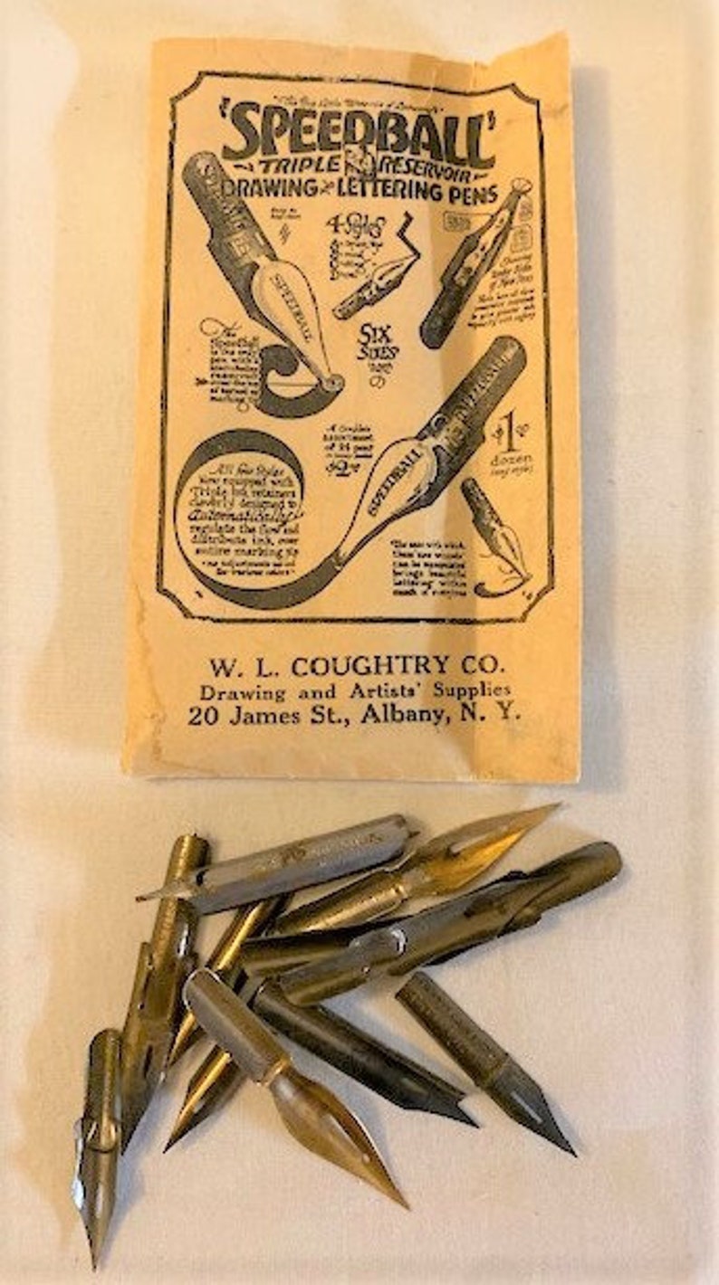 Vintage Speedball Pen Nibs Various Types Fifteen in All | Etsy