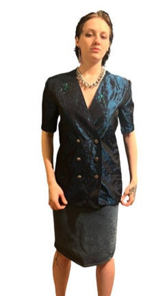 vintage 60s blue black - Gem