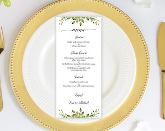Wedding menu cards | Etsy