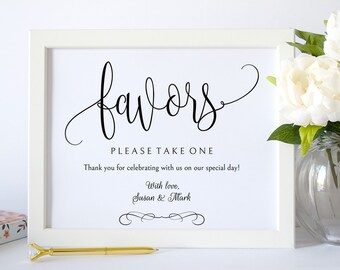 Wedding favor sign | Etsy