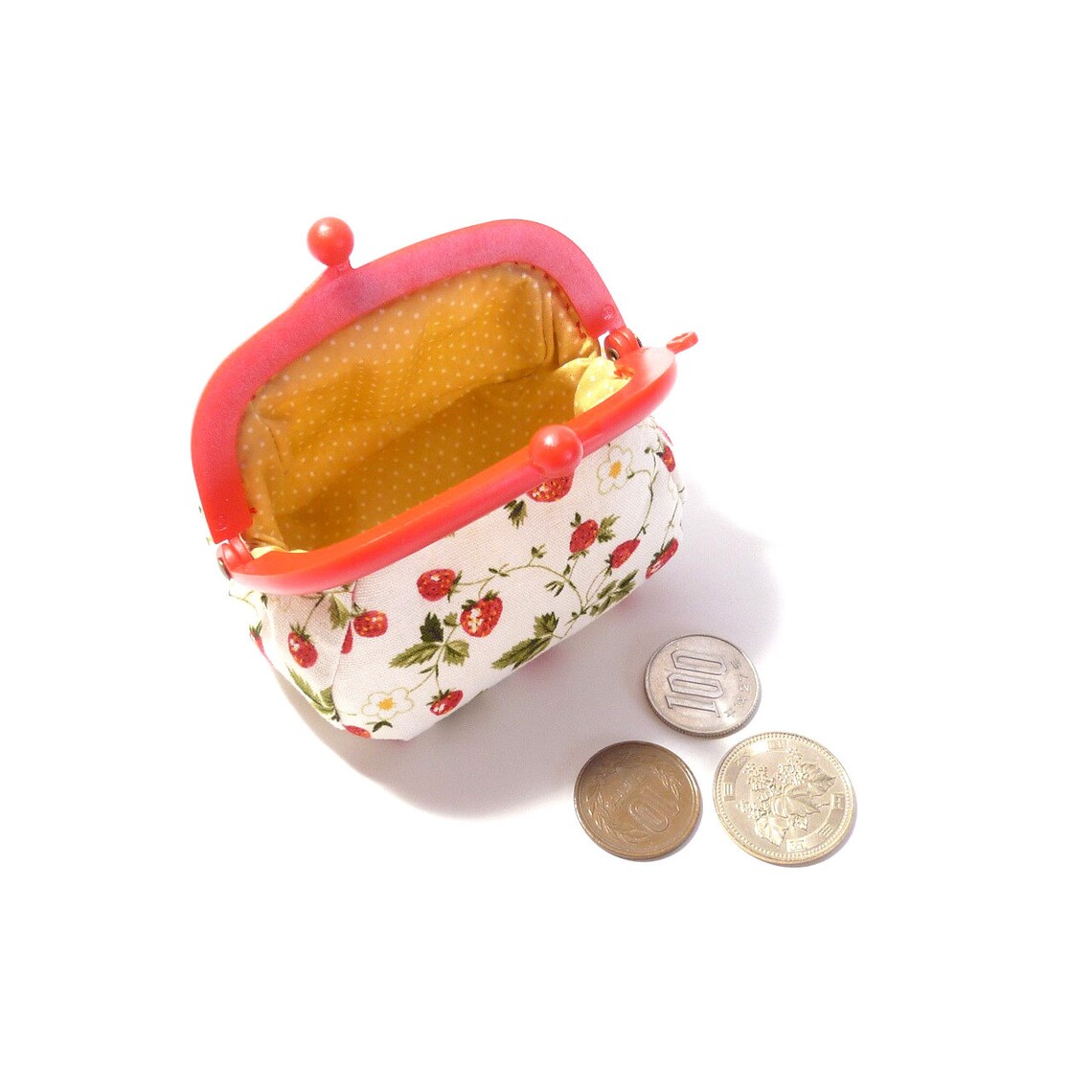 Strawberry Plastics Frame Coin Purse Kiss Lock Purse - Etsy