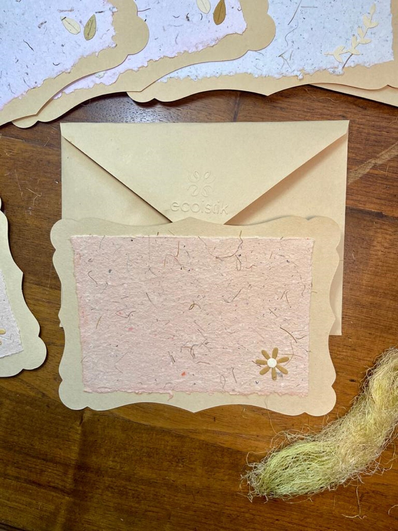 Pack of 6 Blank Cards and Envelopes Made With Handmade Recycled Paper ...