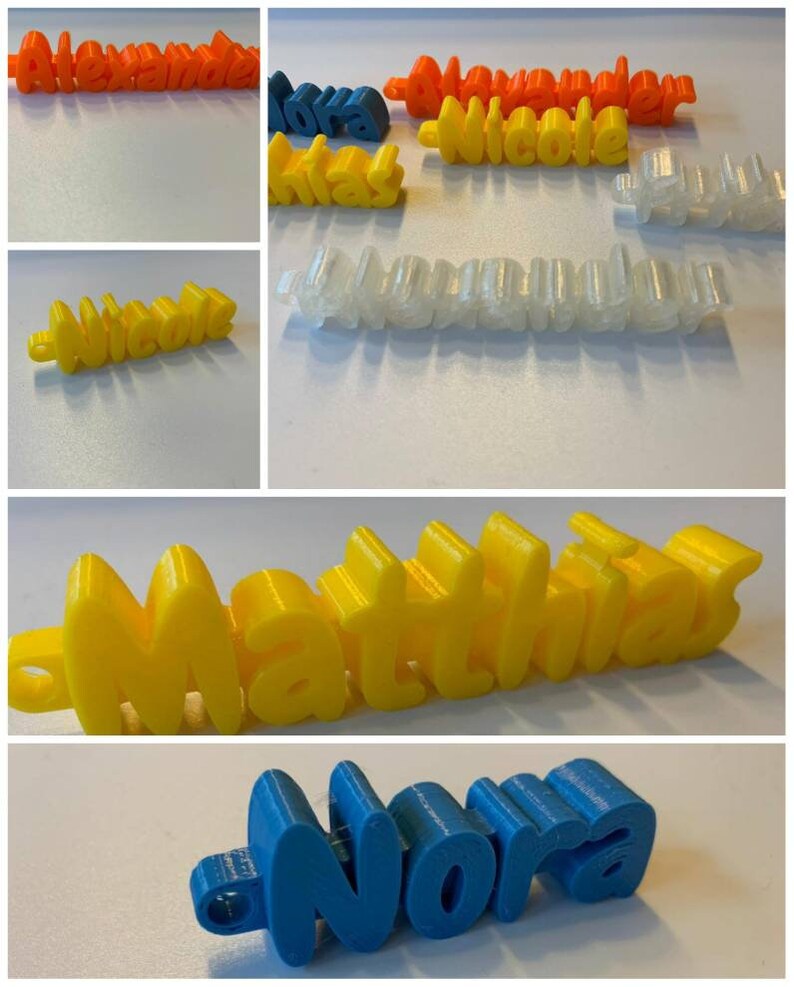 Personalized 3d Printed Key Chain blocky - Etsy