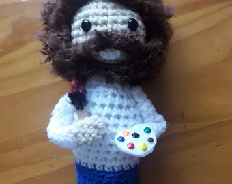 Fiesta Bob Ross Doll Big Head CHILL L 26 Stuffed Animal Plush Painter ...