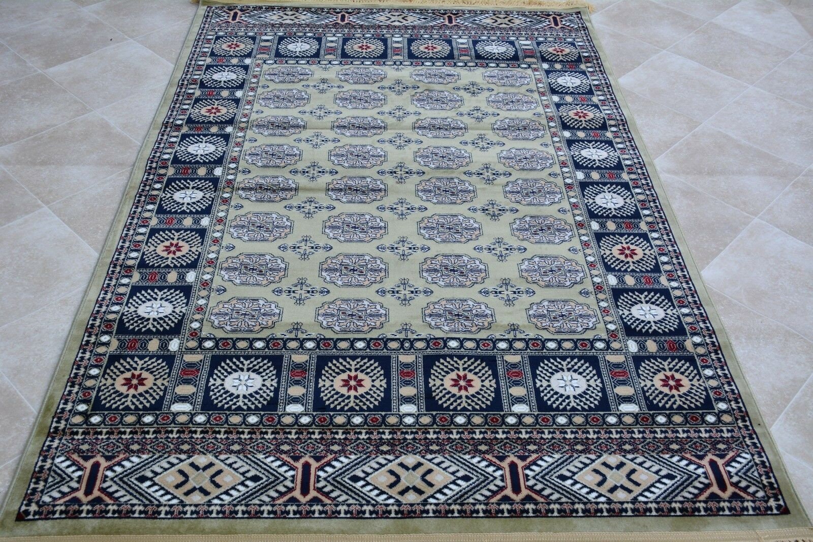 Green Rug Bukhara Afghan Turkmen Turkish Soft Washable Rug Living Room ...