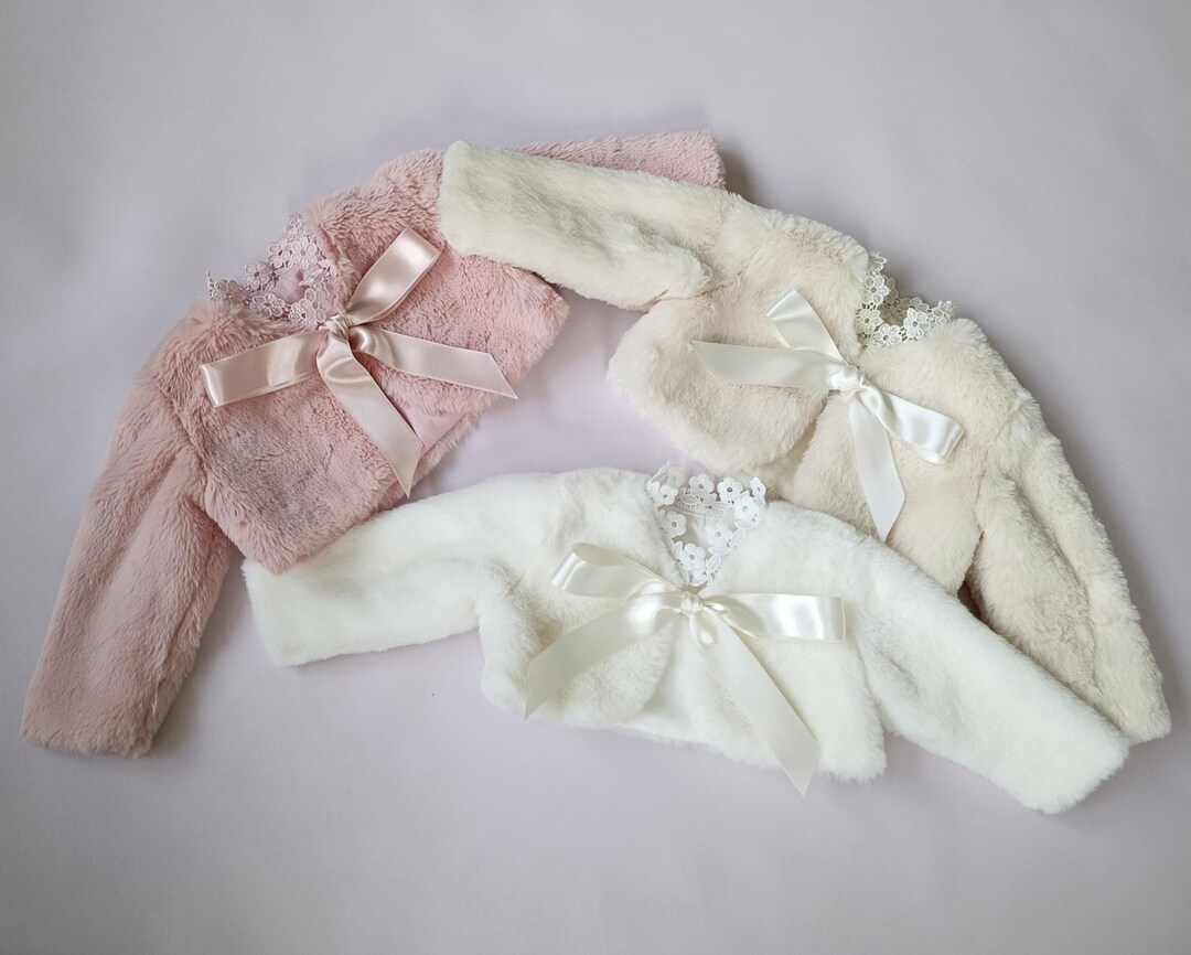 Baby Girl Faux Fur Coat off White Ivory Toddler Girl Fur Bolero Baby ...