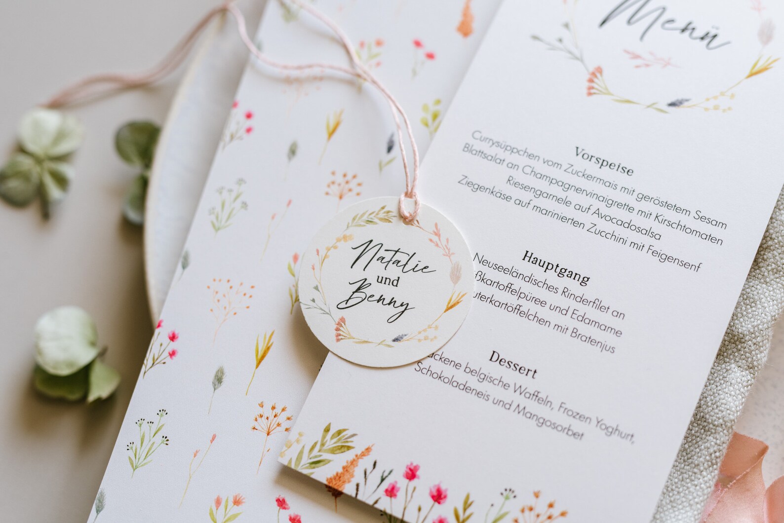 50x Menu dried Flowers Wedding Menu Floral - Etsy