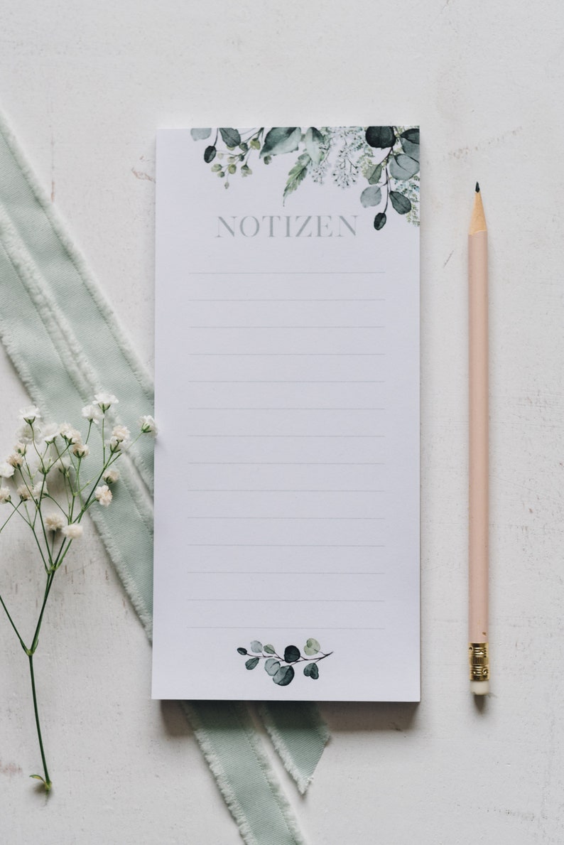 Notizblock DIN lang Notizen 50 Blatt Modern - Etsy.de